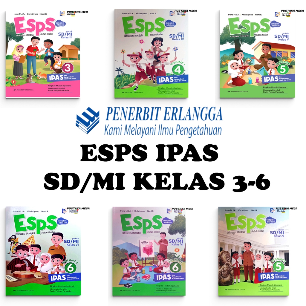 Jual ESPS IPAS (REVISI) SD/MI KELAS 1 2 3 4 5 6 Vol. 1 dan 2 KURIKULUM MERDEKA - ERLANGGA ...