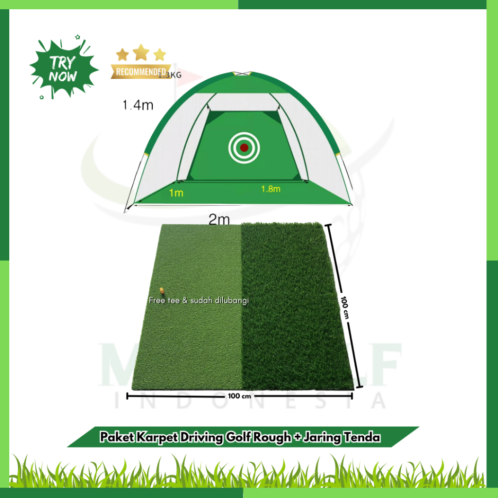 Jual Paket Jaring Tenda Golf + Karpet Driving Golf (Golf + Rough ...