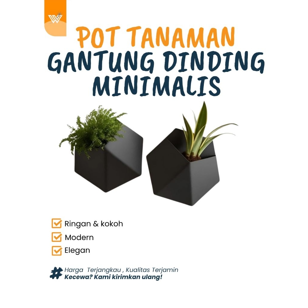 Jual Pot Tanaman Gantung Dinding Minimalis Premium – Model Stealth ...