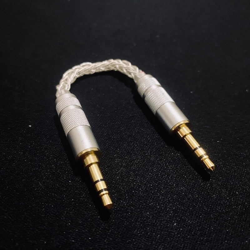 Jual High End 8 Braid Silver Plated M2M Aux Cable 10cm Hifi Audio ...