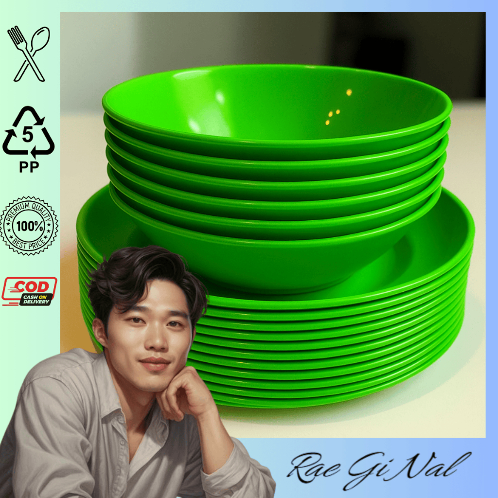 Jual [12 PCS] PIRING MANGKOK SEMI MELAMIN MAKAN RESTORAN MELAMINE MIE ...