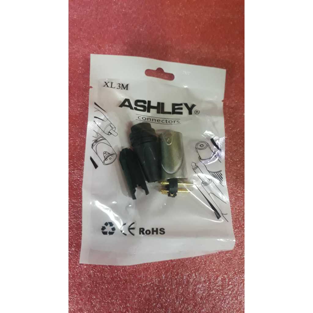 Jual Konektor Ashley XLR ( Male ) connector Merk Ashley XLR ( Male ...