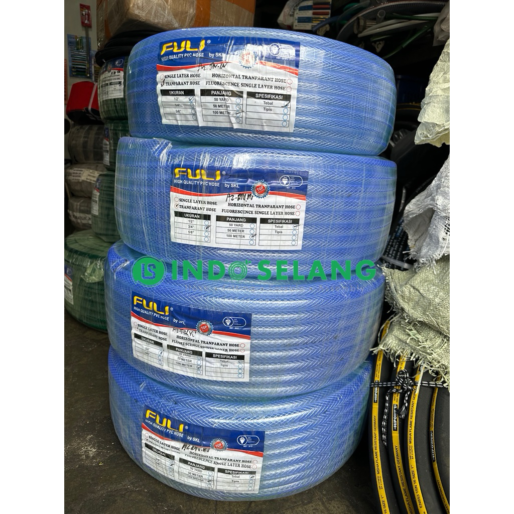 Jual SELANG AIR PVC 100M 1 ROL TRANSPARAN SELANG BENANG BENING NILON KEBUN TAMAN 100 METER 1 ...