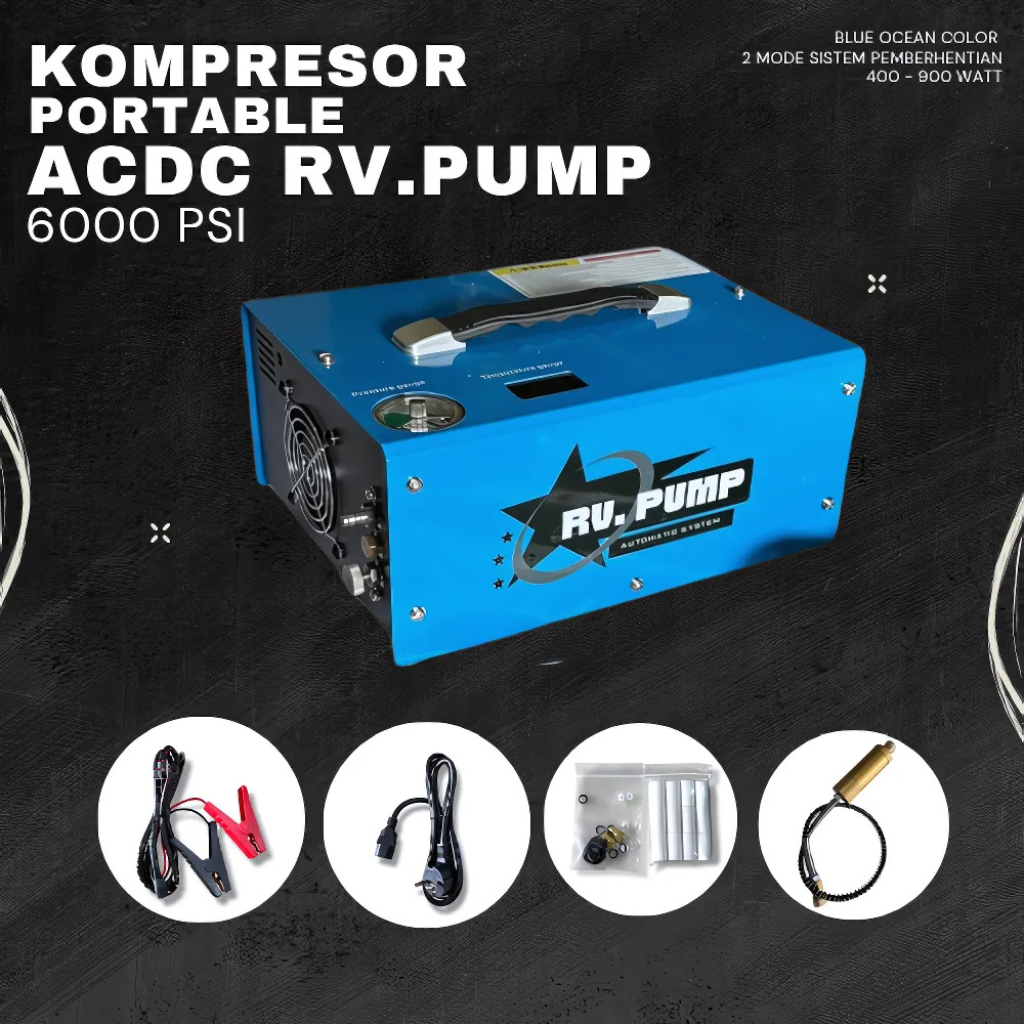 Jual Kompresor PCP RV. pump Otomatis ACDC Portable 6000 PSI | Shopee ...