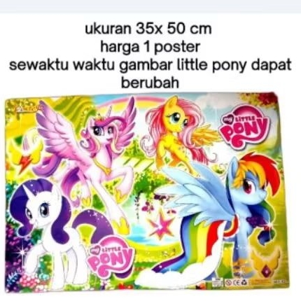 Jual poster mainan anak tema kuda poni little pony | Shopee Indonesia