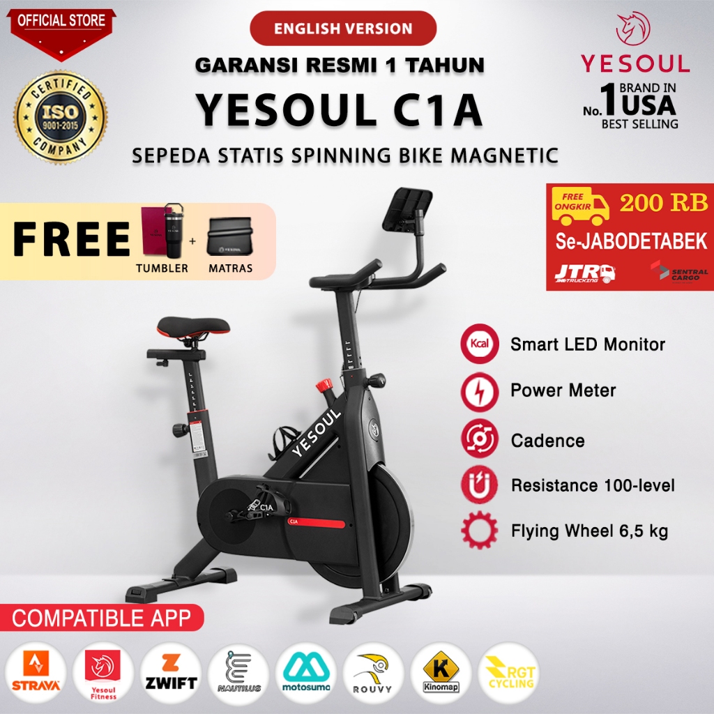 Jual Yesoul C1A Sepeda Statis Spinning Bike Magnetic | Shopee Indonesia