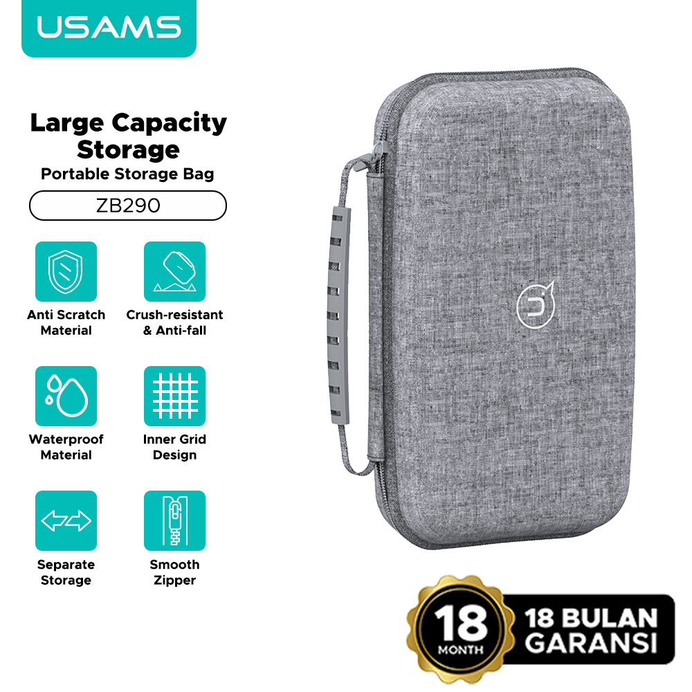Jual USAMS Portable Storage Tas Gadget Multifungsi for Powerbank/TWS ...
