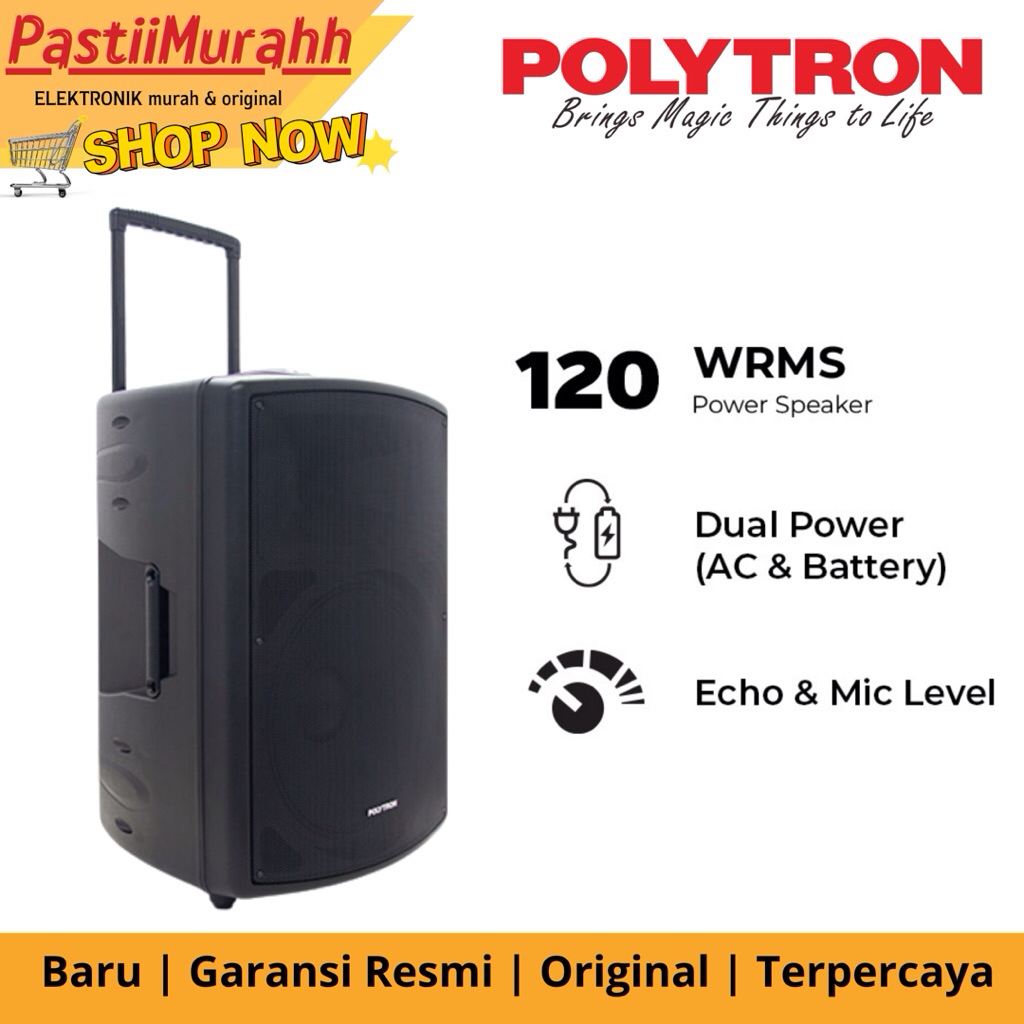 Jual SPEAKER MEETING PORTABLE POLYTRON PAS PRO 15F3 (15 INCH) PAS PRO ...