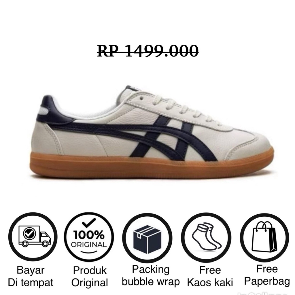 Jual Sepatu onitsuka tiger mexico 66 tokuten cream navy gum(unisex) | Shopee Indonesia