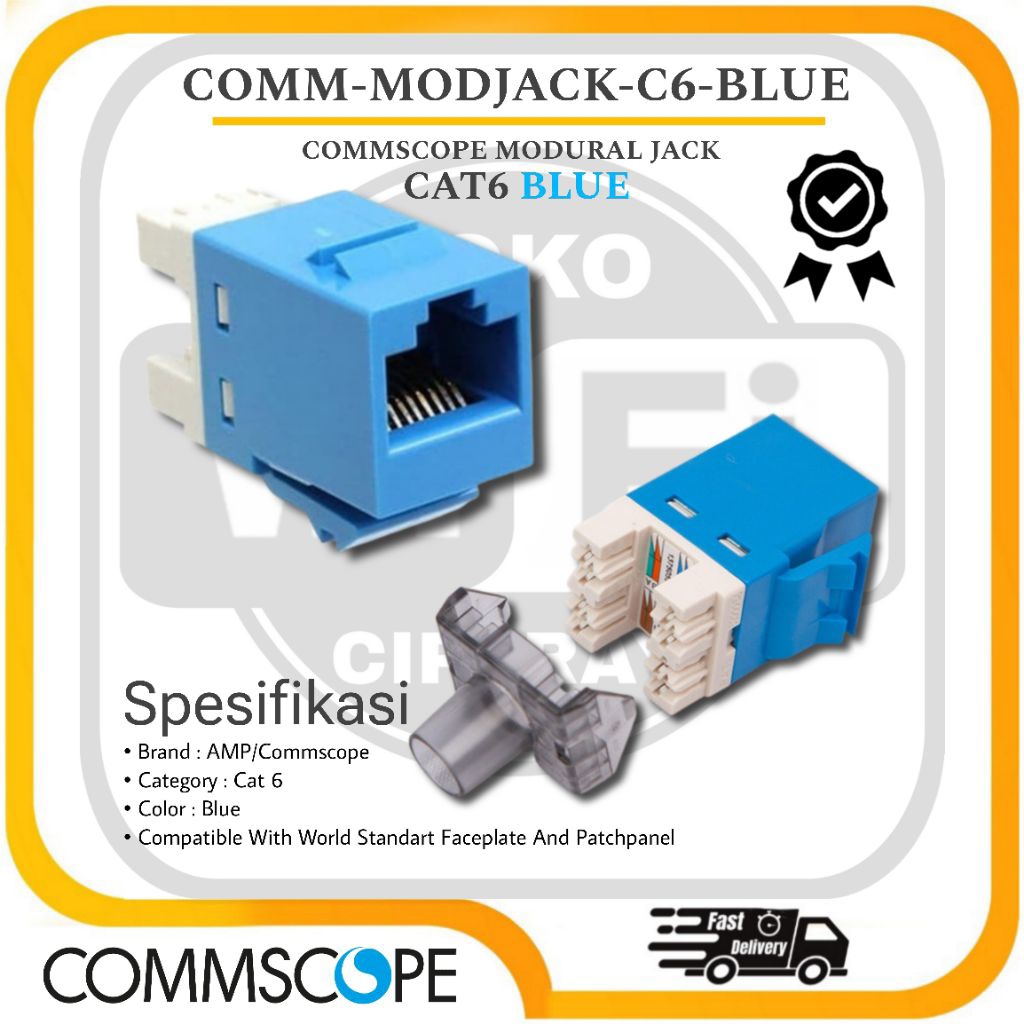 Jual Modular Jack Female RJ45 Cat 6 Cat6 AMP COMMSCOPE | Shopee Indonesia