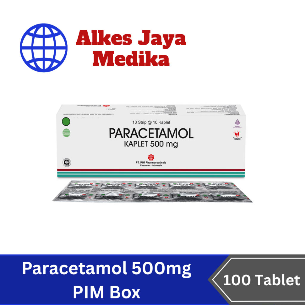 Jual Paracetamol 500 mg Pim 1box isi 100 tablet - obat demam | Shopee ...