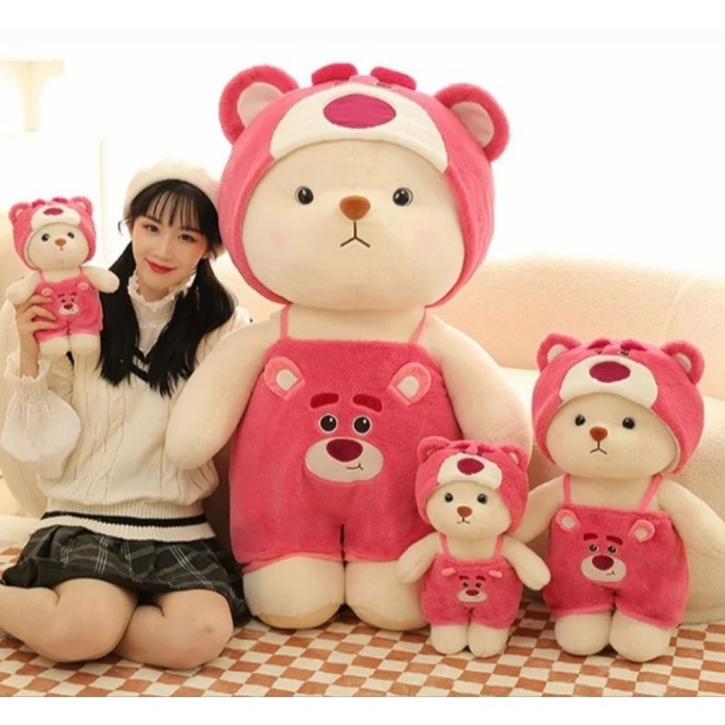 Jual Boneka bear custom Lotso standing ukuran 30cm bahan plush | Shopee ...