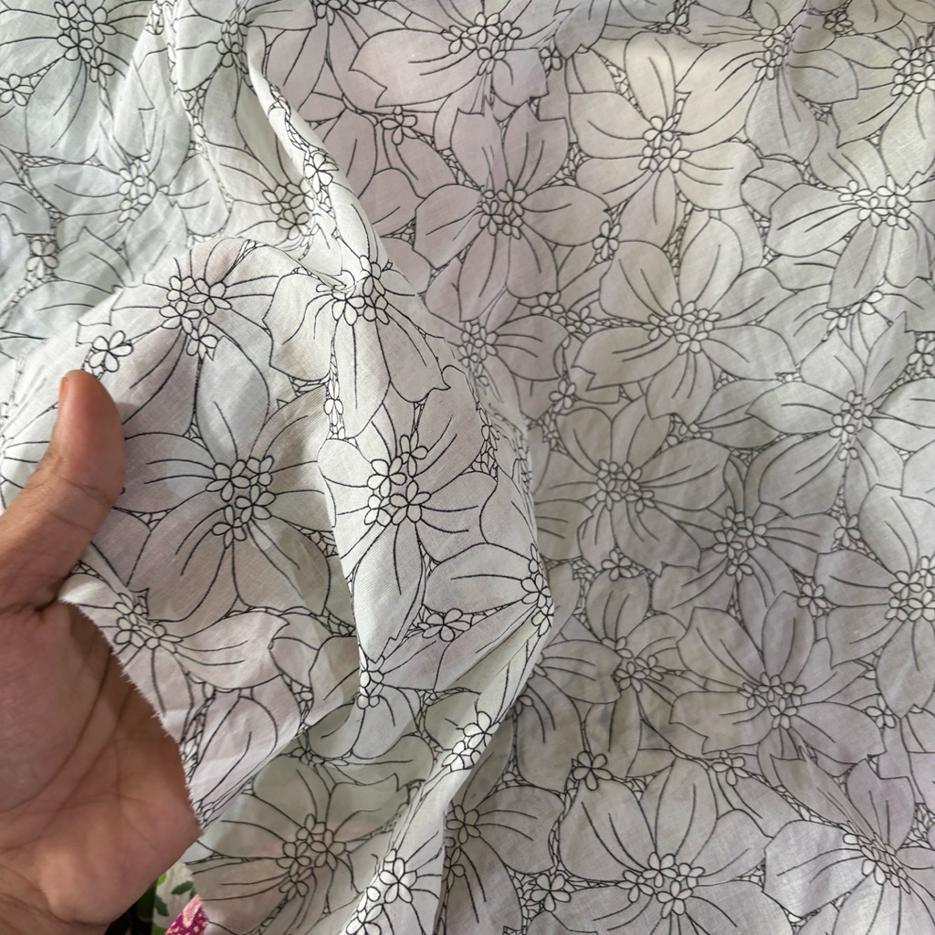 Jual KAIN KATUN MOTIF PREMIUM -kain bahan kemeja - kain motif bunga ...
