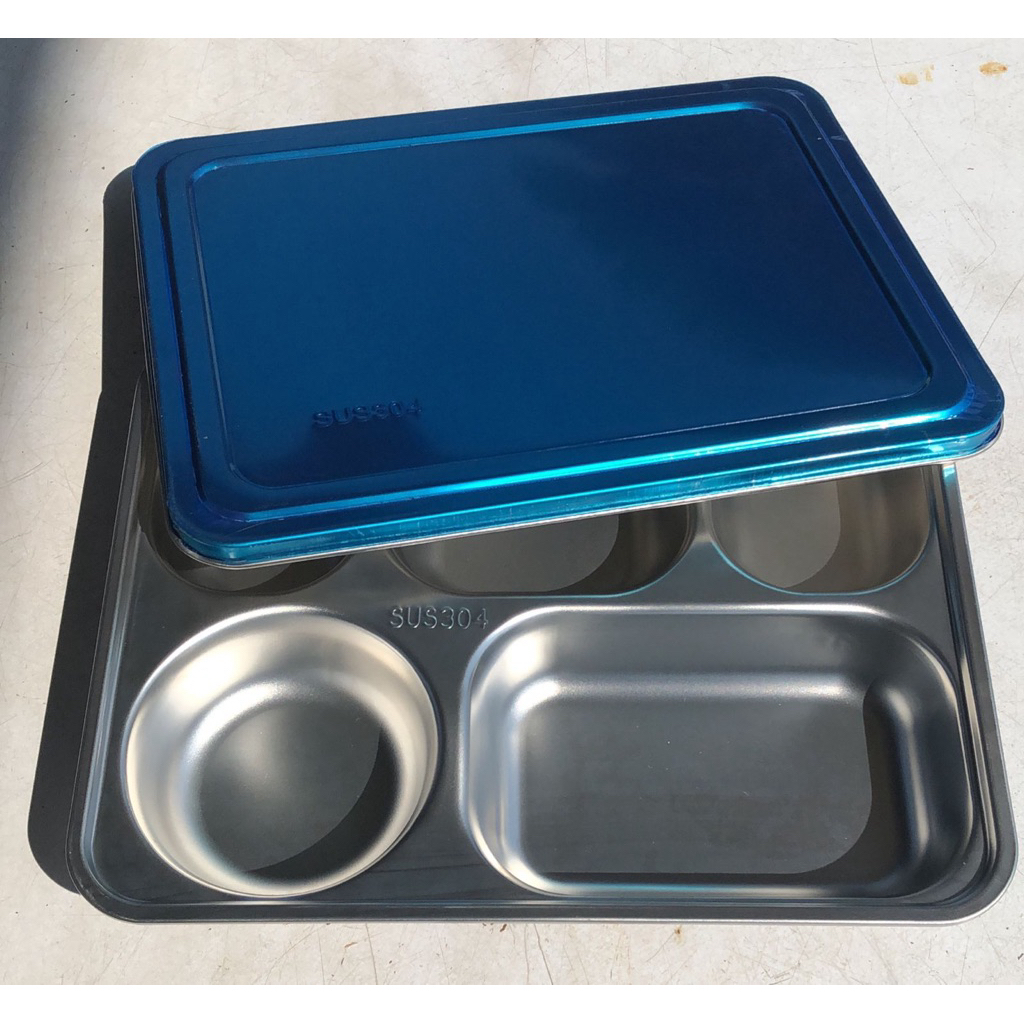 Jual PIRING PLATO/ TEMPAT MAKAN STAINLESS + TUTUP stainless 5 SEKAt ...