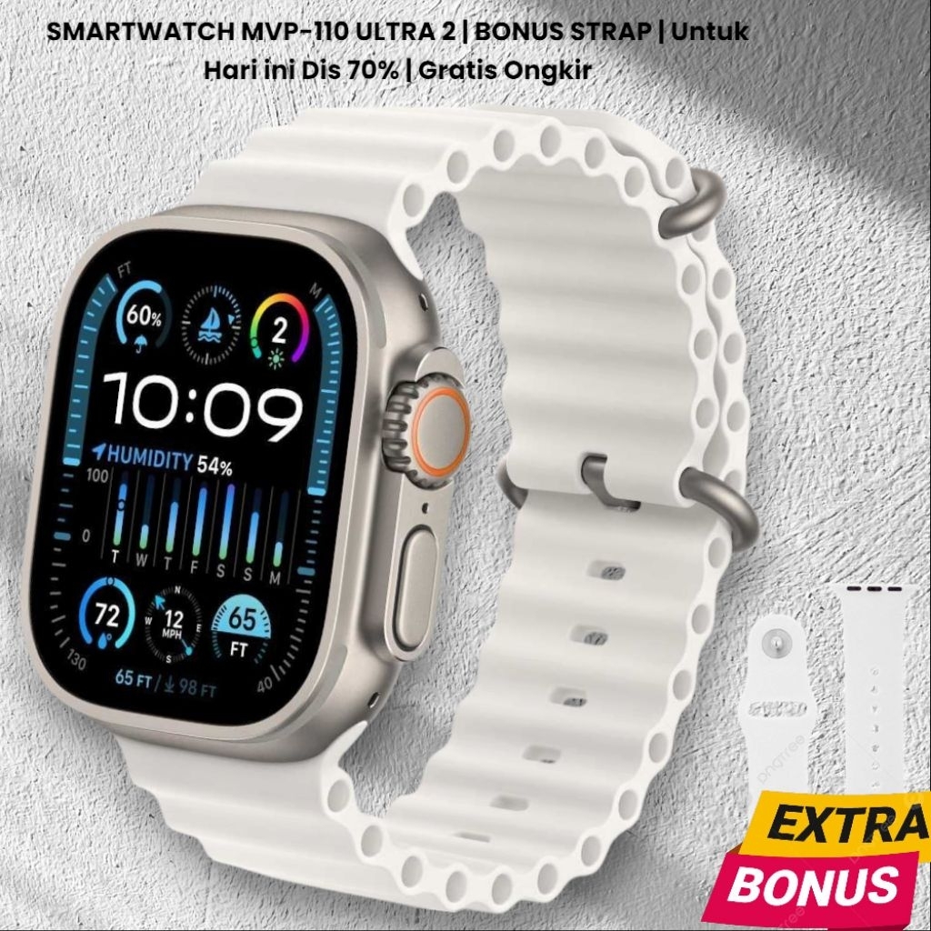 Jual Smartwatch Ultra 2 MVP-110 Bluetooth Hiwatch Ultra | Bonus Strap ...