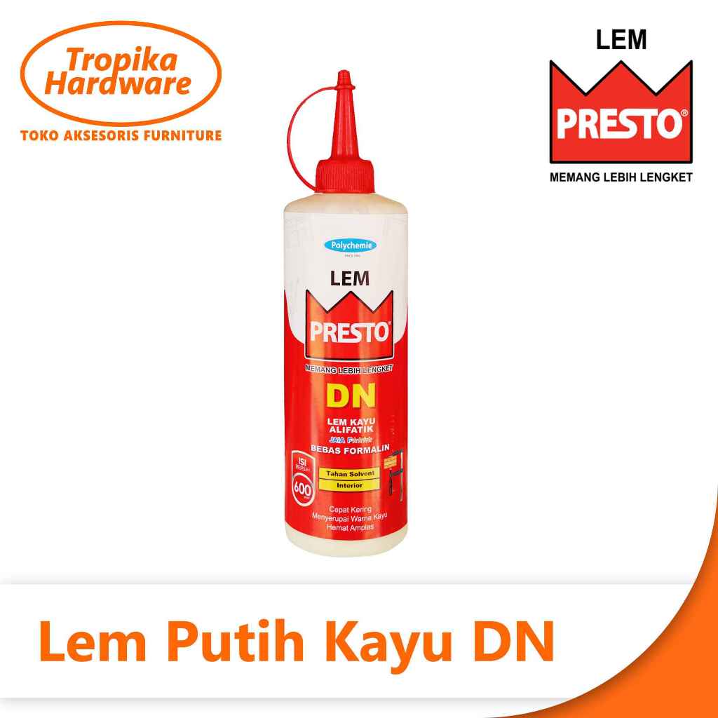 Jual PRESTO - Lem Putih Kayu DN | Lem PVA untuk Kayu, MDF, dan ...