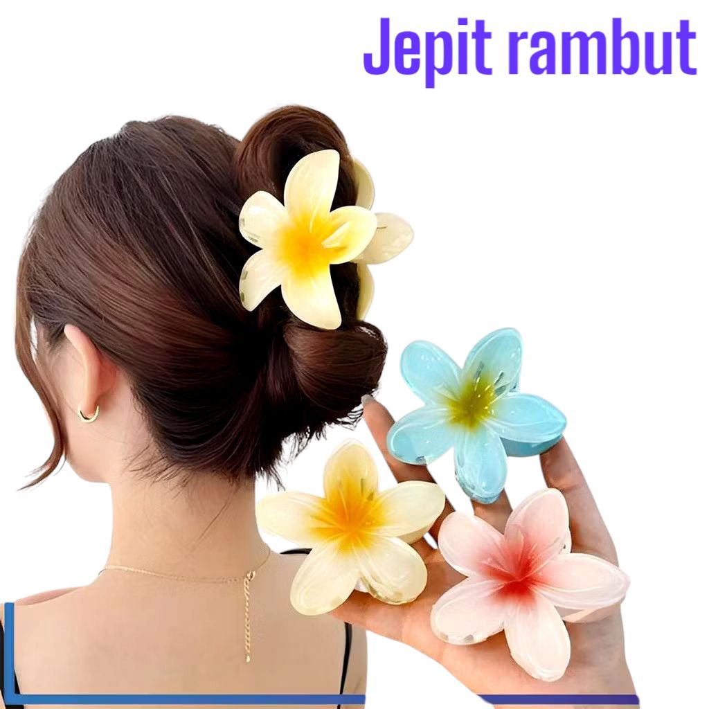 Jual Jepit rambut bunga kamboja 8CM Premium | Shopee Indonesia