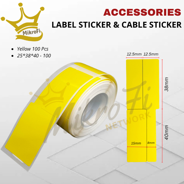 Jual Stiker Label Kabel Jaringan/LAN/Fiber Optic/Listrik Anti Air Cable ...