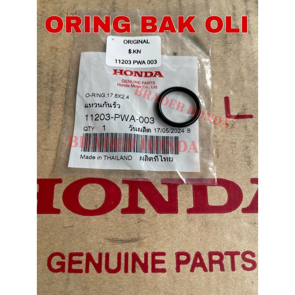 Jual O RING 17.8X2.4 PAN BAK OLI MESIN CARTER BRIO SATYA BRV DG1 FREED ...