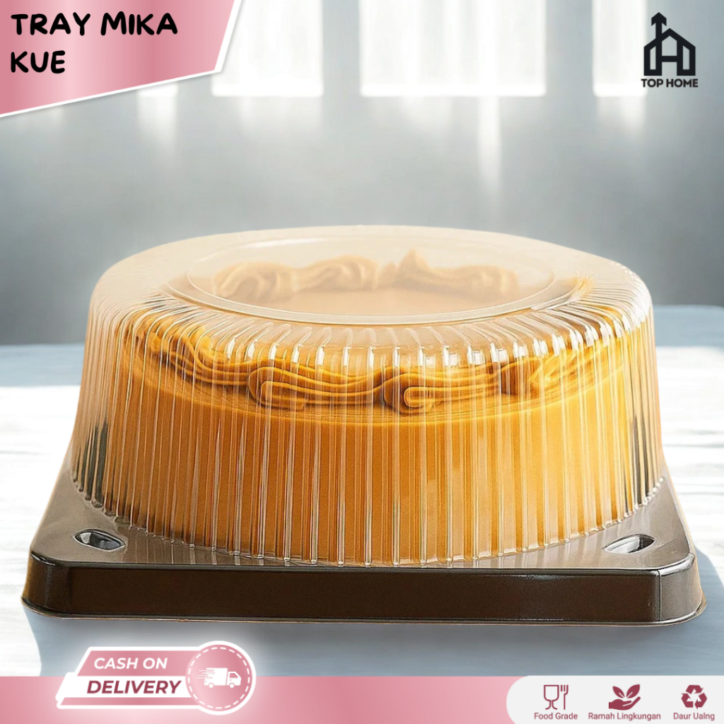 Jual Tray Mika Kue Bulat / Kotak Kue Makanan / Mika Bulat / Tray Mika ...