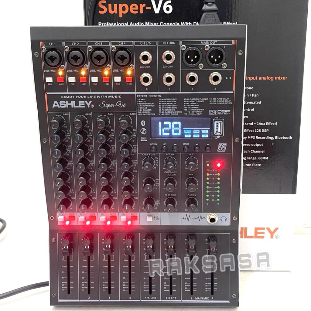 Jual mixer Ashley V6 Original 6 channel 128 dsp bluetooth New Produk ...