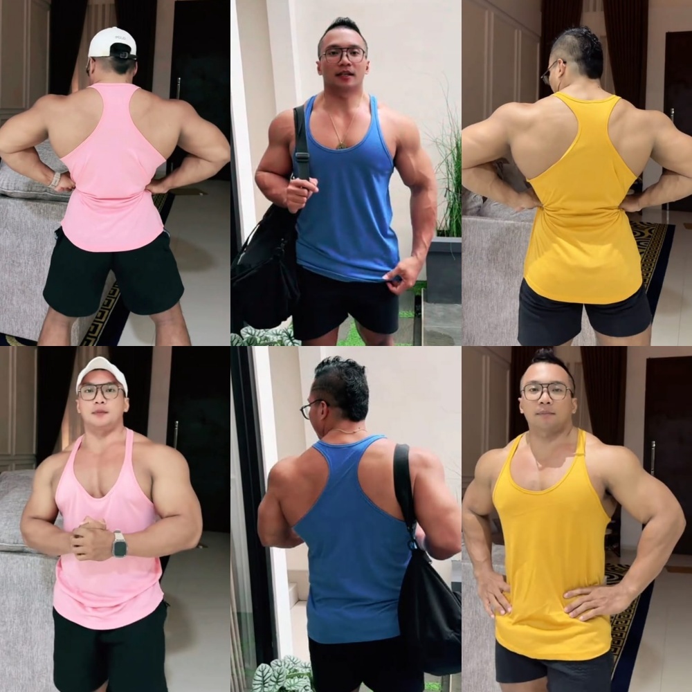 Jual STRINGER POLOS GYM PRIA BIG SIZE LEBIH BESAR PAKAIAN ATASAN PRIA ...