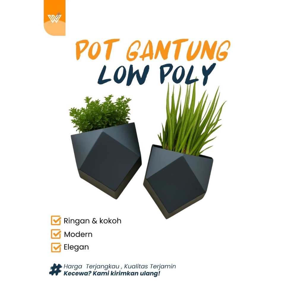 Jual Pot Tanaman Gantung Dinding Bonus 2 Pasang Fisher – Desain Low ...