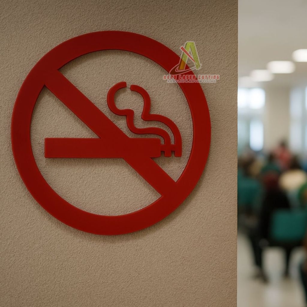 Jual Papan / Rambu Dilarang Merokok Akrilik / No smoking | Shopee Indonesia