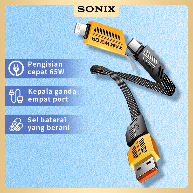 Jual Sonix Metal Fast Data SC05 4-in-1 Convertible Cable Braided Cable ...