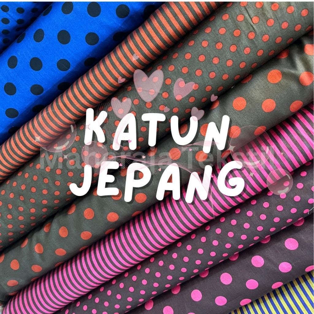 Jual Katun Jepang / Motif Salur / Katun Jepang Motif / Motif Polkadot ...