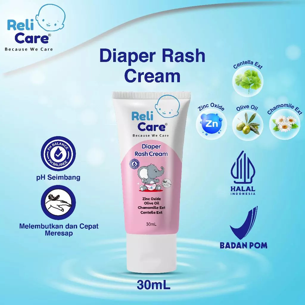 Jual Relicare Diaper Rash Cream Mengurangi Rasa Gatal dan Ruam Uk 30ml ...