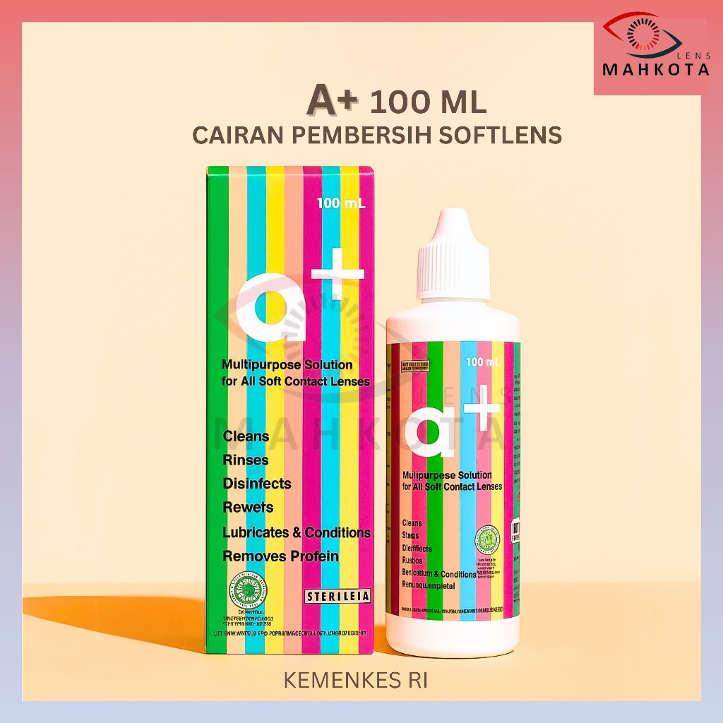 Jual CAIRAN PEMBERSIH SOFTLENS A+ 100ML / A+ Multipurpose Solution ...