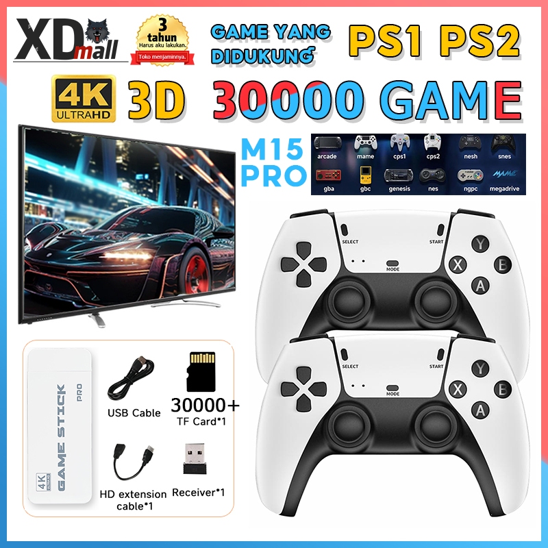 Jual M15PRO Game stick 4K+3D/Gaming PSP PS1/Permainan Konsol Video 64G ...