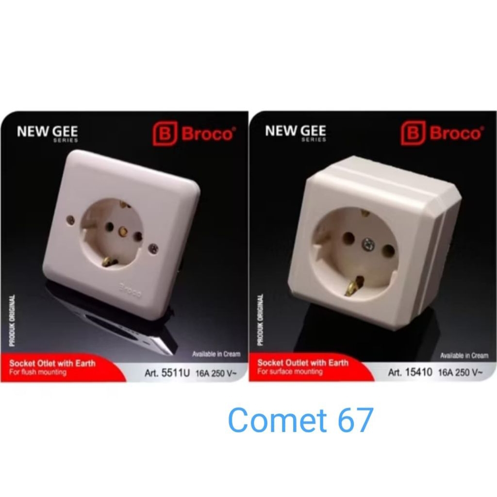 Jual Stop Kontak BROCO/ Colokan BROCO / Stop Kontak Arde BROCO / Stop ...