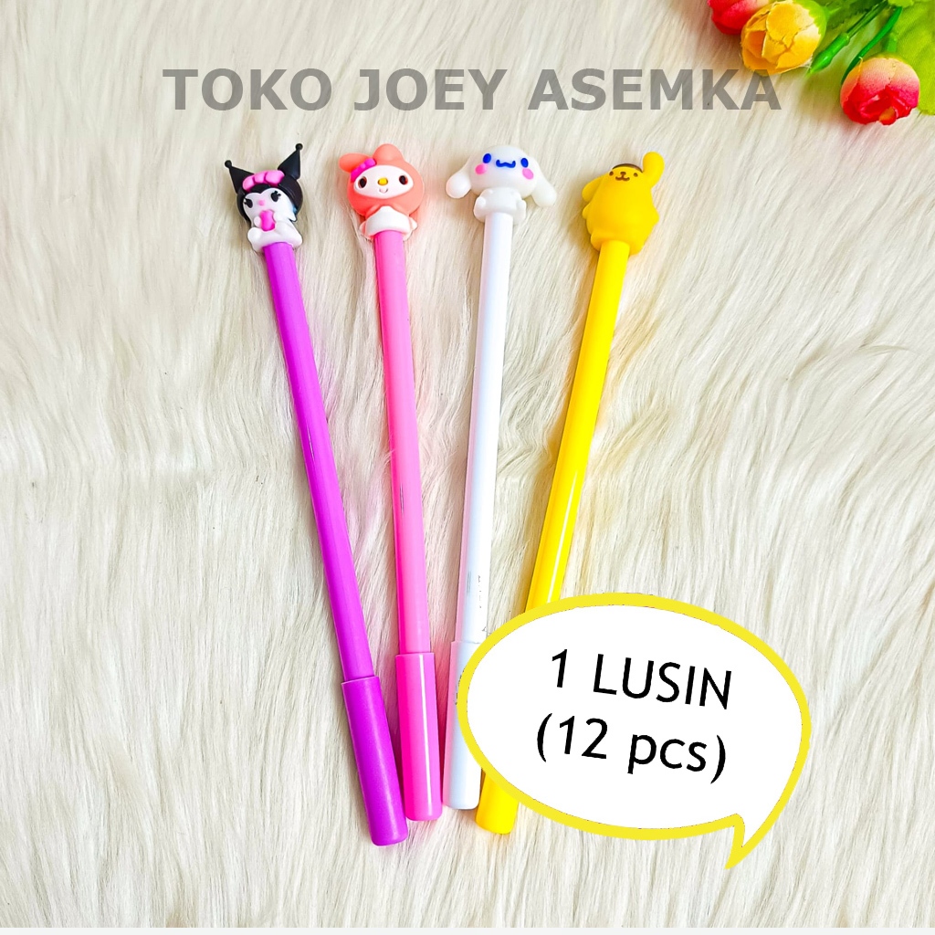 Jual (12 PCS) PEN GEL SANRIO TINTA PENA PULPEN BOLPEN KUROMI MELODY ...