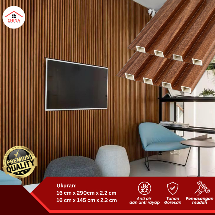 Jual Wallpanel WPC Wood Panel 16.8x290 Cm Kisi Kisi Outdoor Dinding ...
