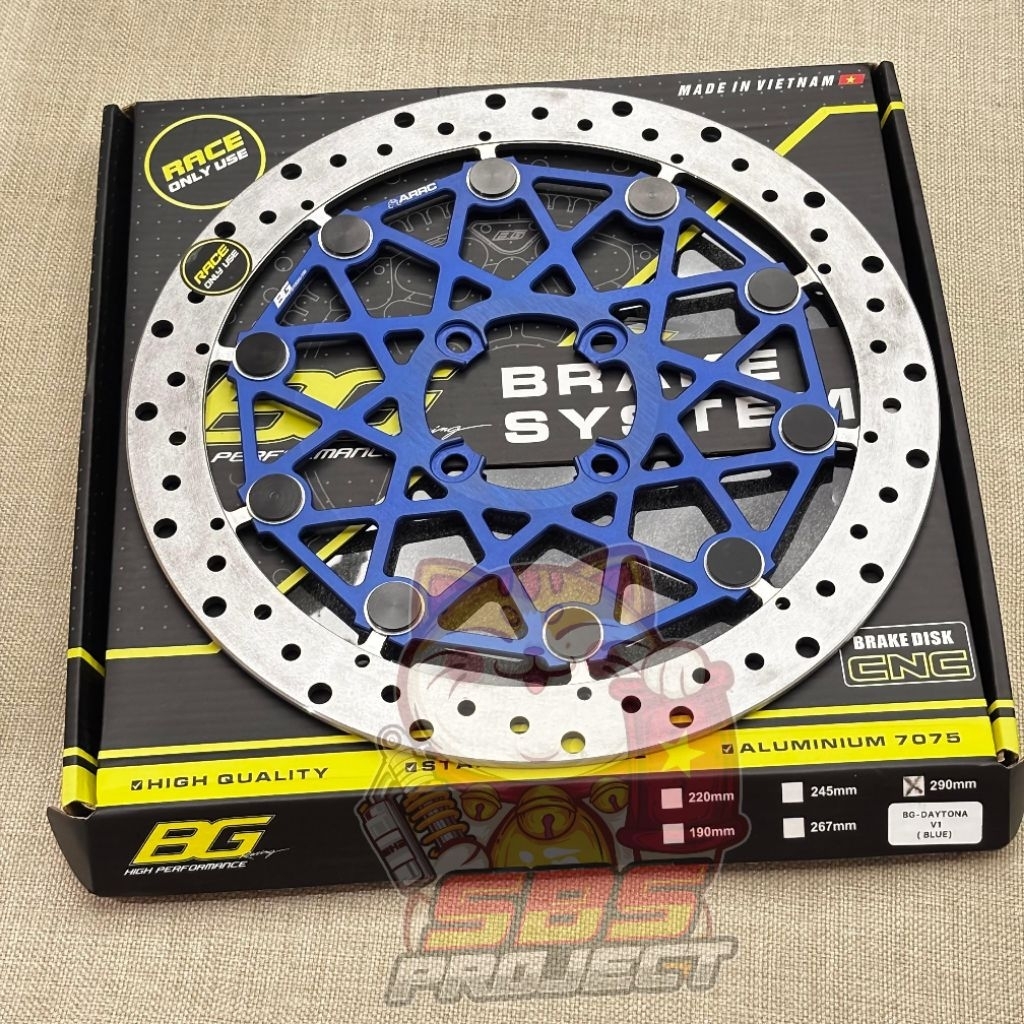 Jual piringan cakram disc disk brake BG daytona 290 mm lubang 4 ...