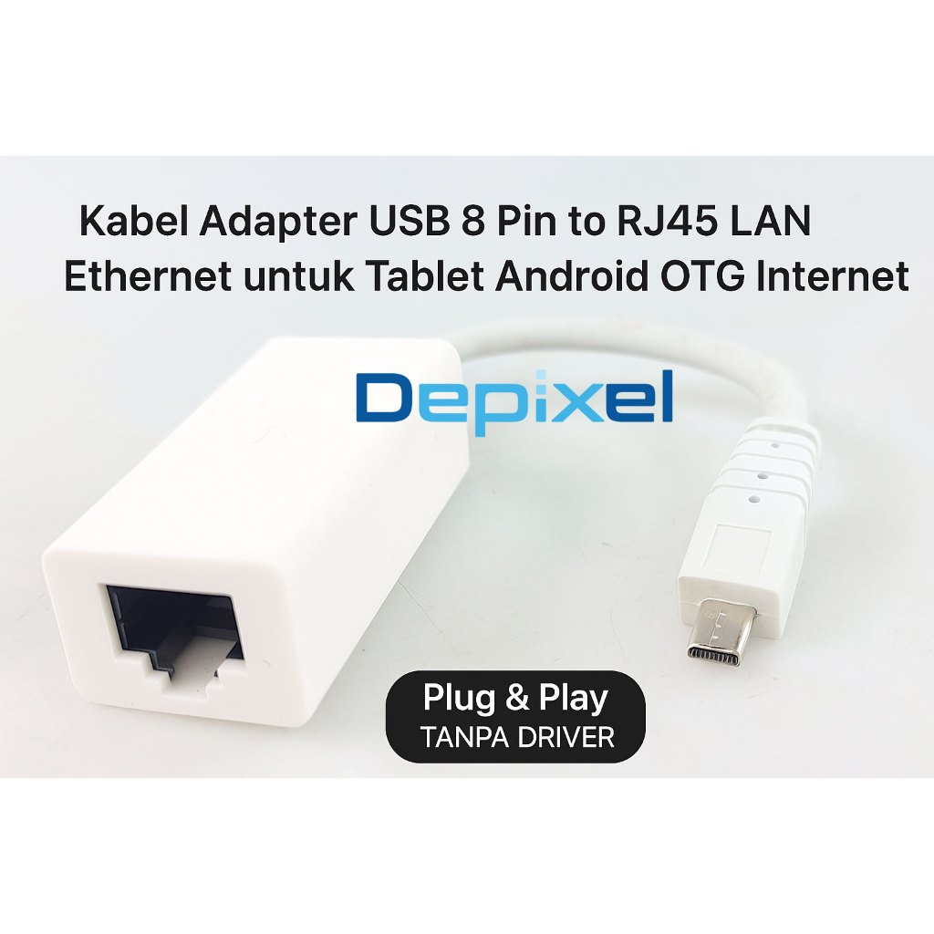 Jual Kabel Adapter USB 8 Pin to RJ45 LAN Ethernet untuk Tablet Android ...