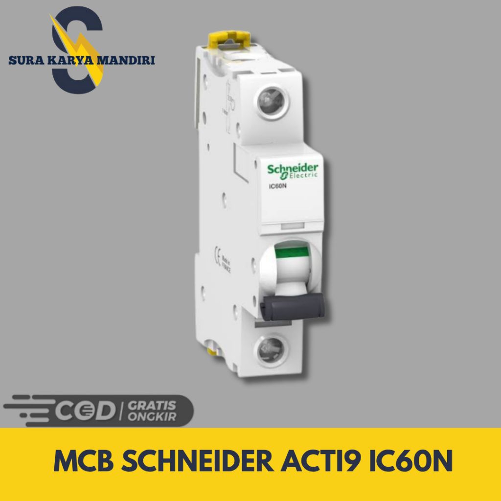 Jual MCB SCHNEIDER IC60N 1 PHASE 2A/4A/6A/10A/16A/20A/25A/32A/40A/50A/63A | Shopee Indonesia