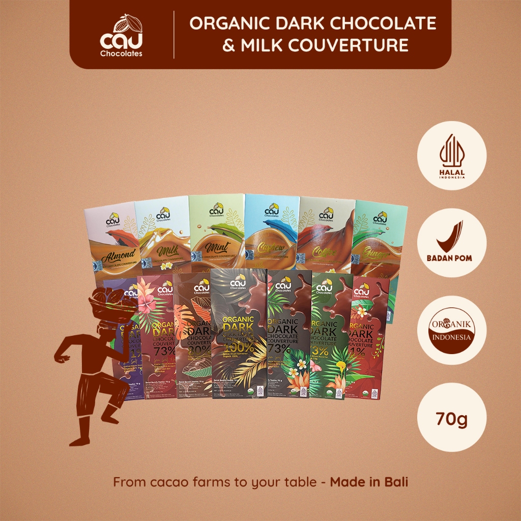 Jual Cau Chocolates - Organic Dark Chocolates Coklat Organik Premium ...