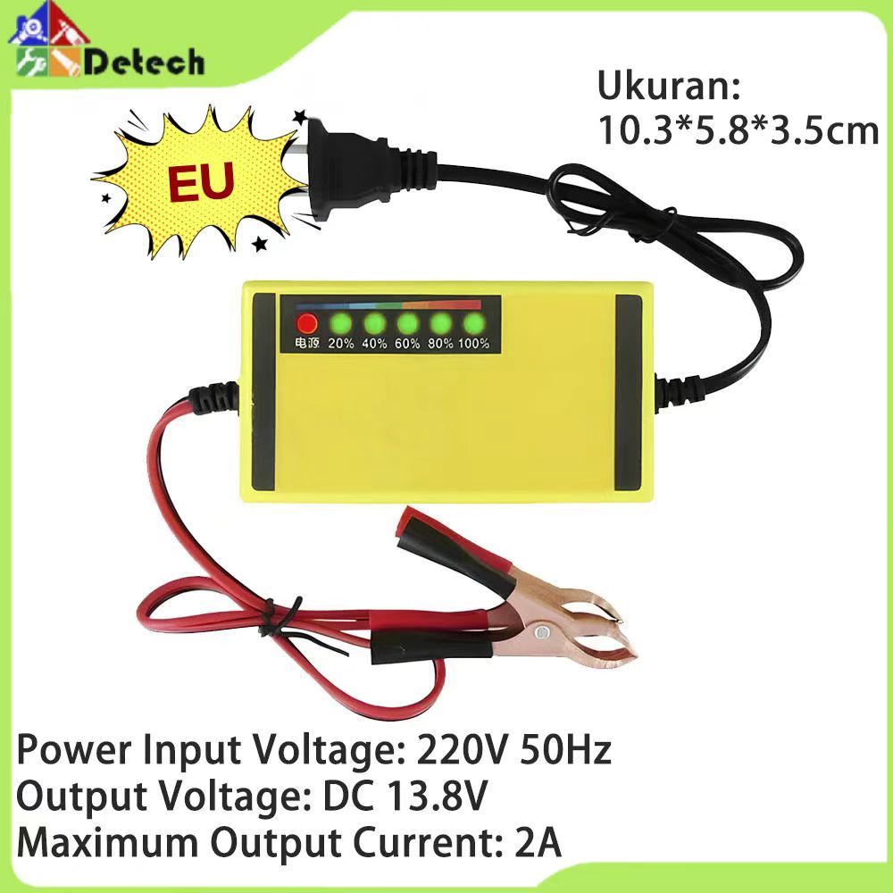 Jual Charger Aki Portable 12V 2A/Charger Aki 12V3AH-20AH Alat Cas Aki ...
