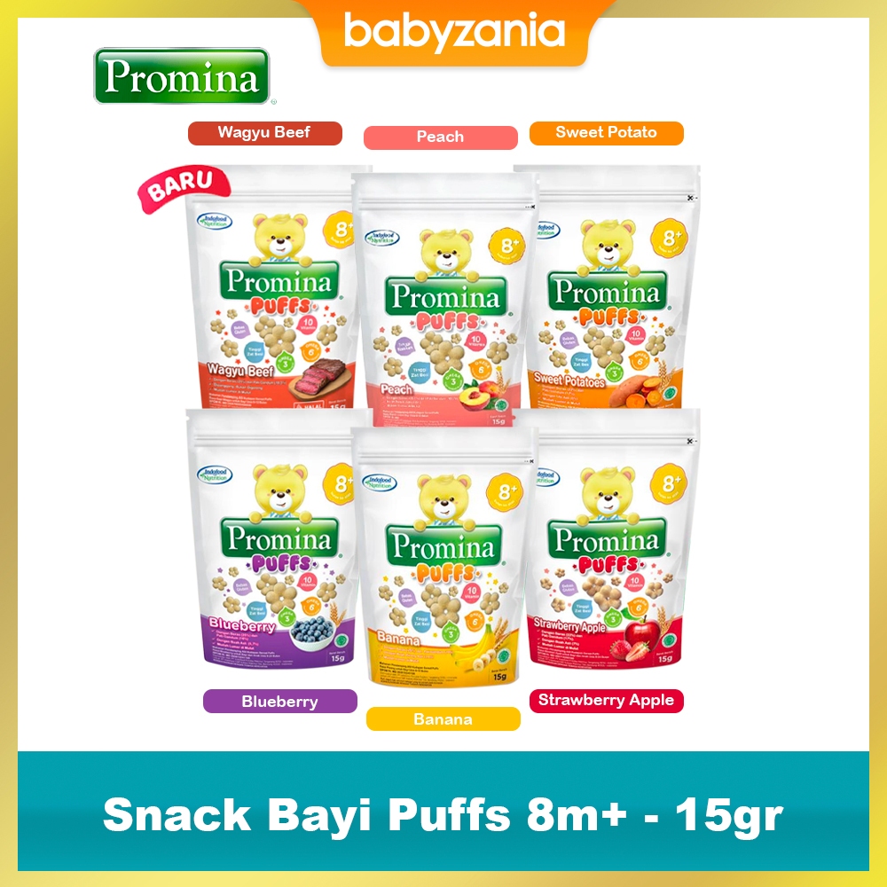 Jual Promina Puffs Snack Bayi 8m+ - 15 gr | Shopee Indonesia