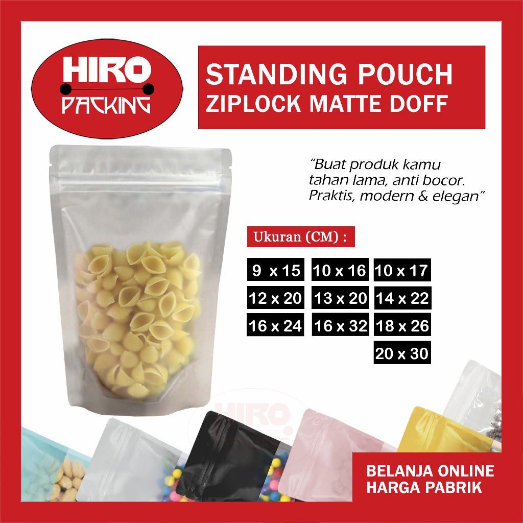 Jual Standing Pouch Plastik Ziplock Kemasan Makanan Cemilan Snack ...