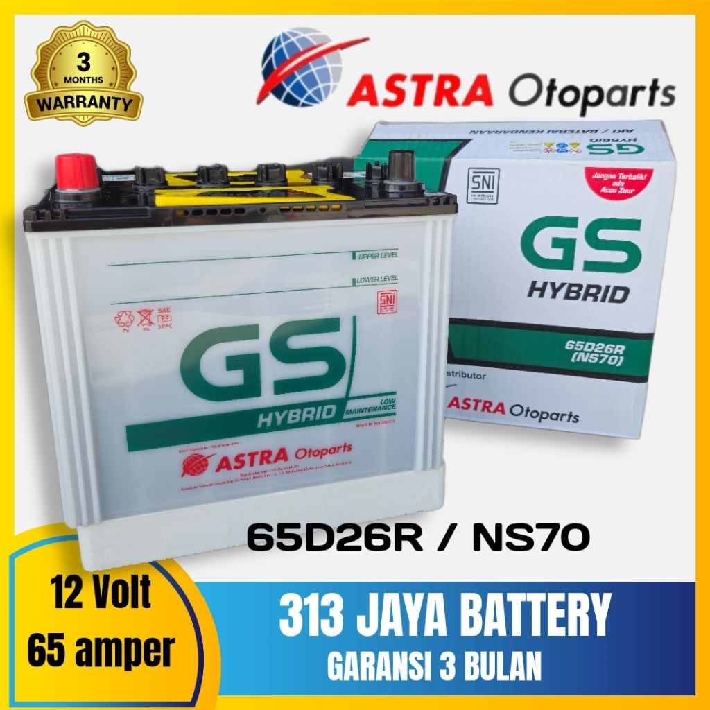 Jual AKI GS ASTRA NS70 HYBRID 65 Amper TRUCK DYNA, COLT DIESEL, ISUZU, ELF , PANTHER | Shopee ...