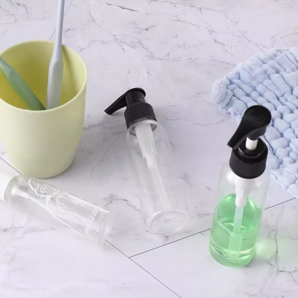 Jual Botol Plastik PET Spray Kosong / Pump 100ml Botol Bening plastik ...