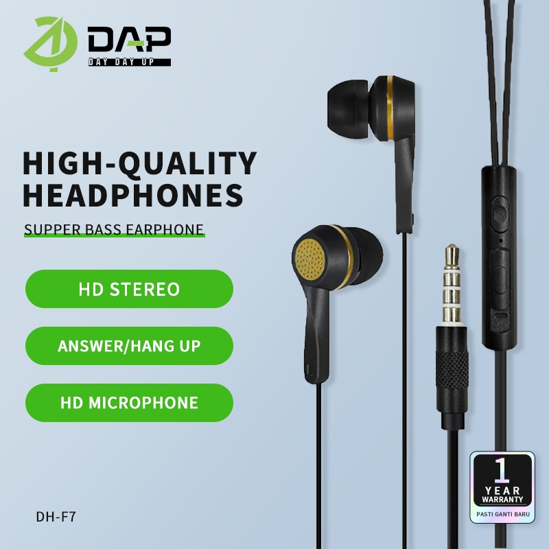 Jual DAP DH-F7 Handsfree Hifi Stereo Compatible with all Jack 3.5mm ...
