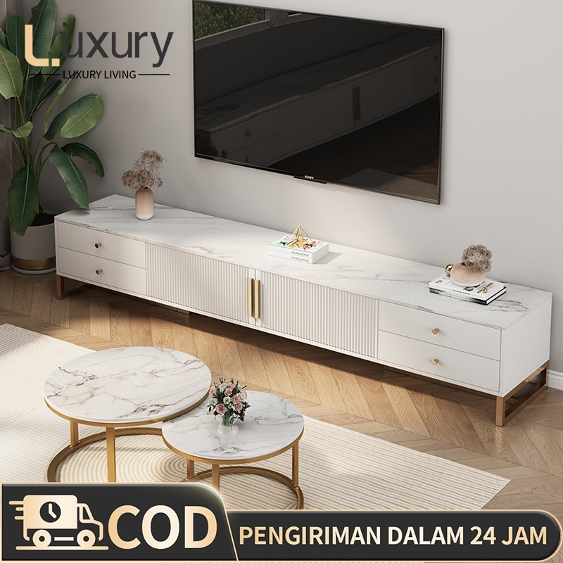Jual LL 120-160CM TV Serbaguna Lemari Tekstur Marmer Rak TV Minimalis ...