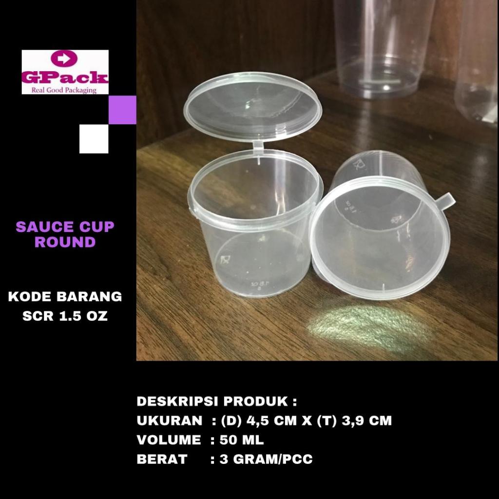 Jual SAUCE CUP 50 ML / TEMPAT SAOS 50 ML / FOOD CONTAINER (GP-SCR 1.5 ...