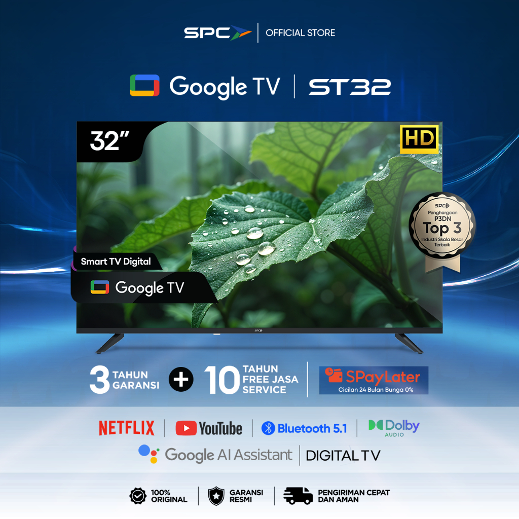 Jual SPC GoogleTV 32 Inch - ST32K - Google OS - HD | Low Watt 56W ...