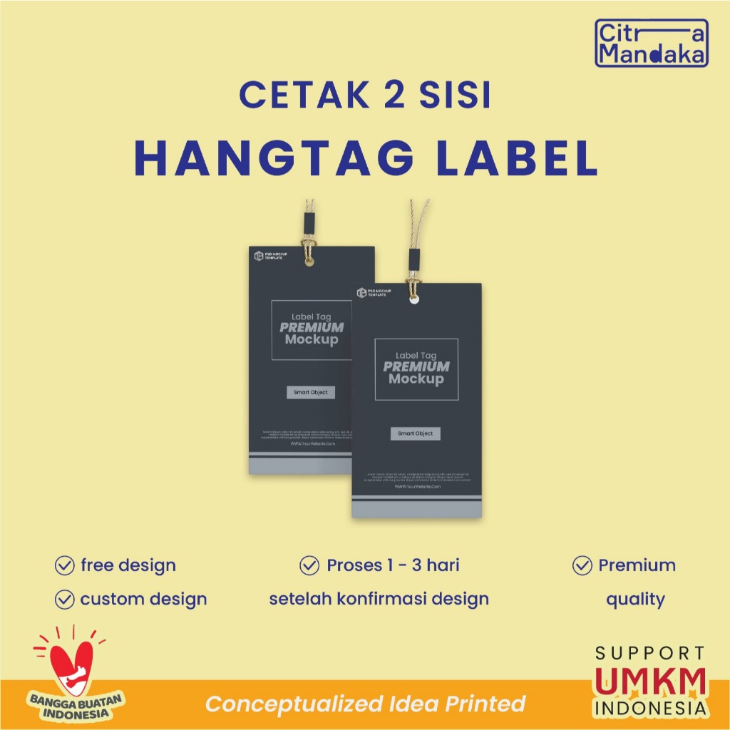 Jual Hang Tag Custom 2 Sisi – Cetak Label Produk Fashion, Souvenir ...